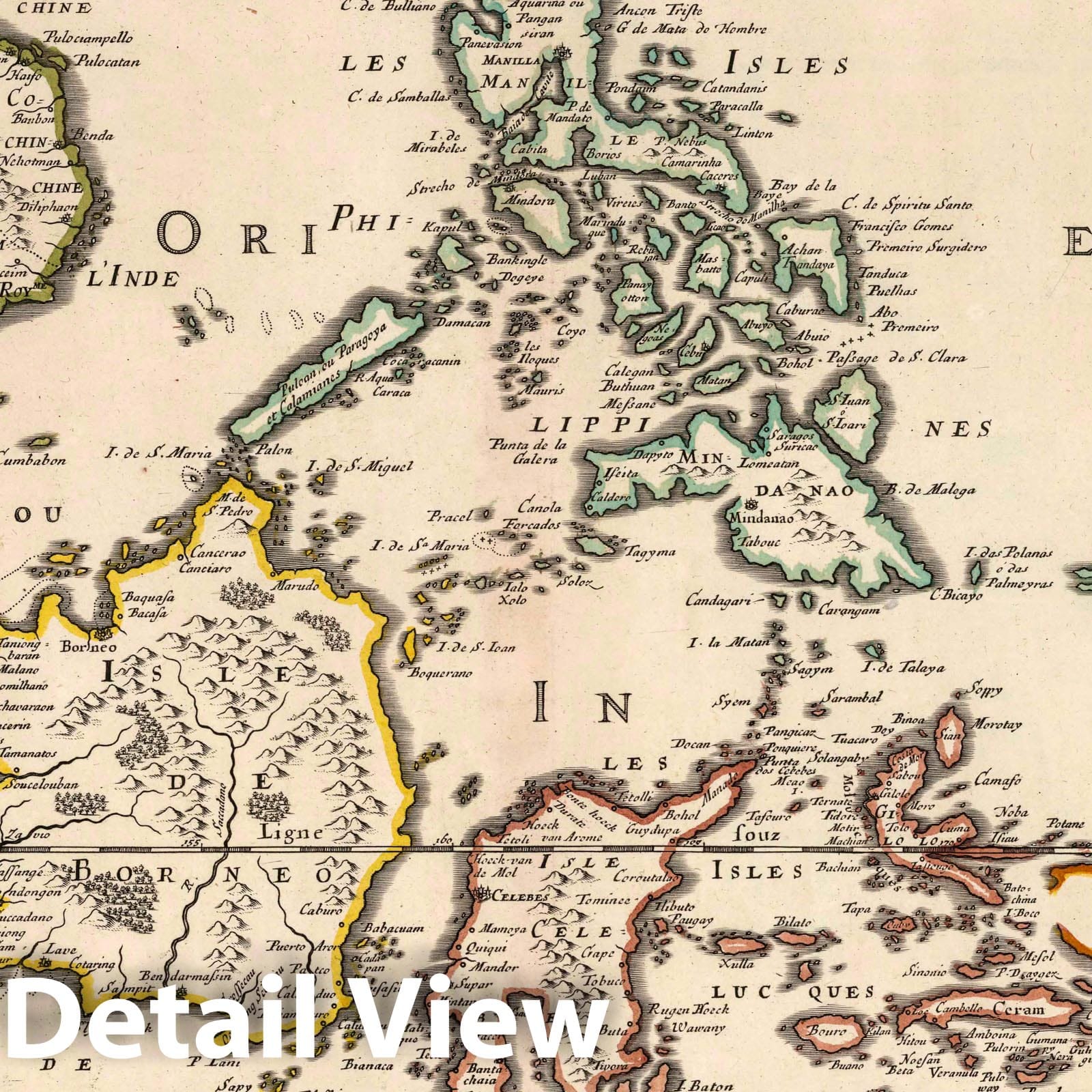 Historic Map : Philippines, 1654 Philippines, Indonesia, and Malaysia ...
