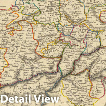 Historic Map : 1851 Switzerland. - Vintage Wall Art – Historic Pictoric