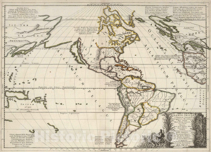 Historic Map : 1690 New World. - Vintage Wall Art – Historic Pictoric
