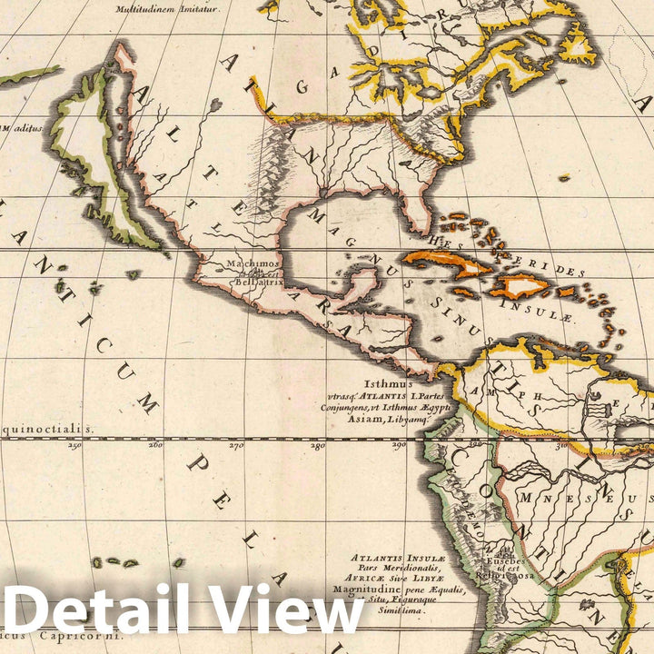 Historic Map : 1690 New World. - Vintage Wall Art – Historic Pictoric