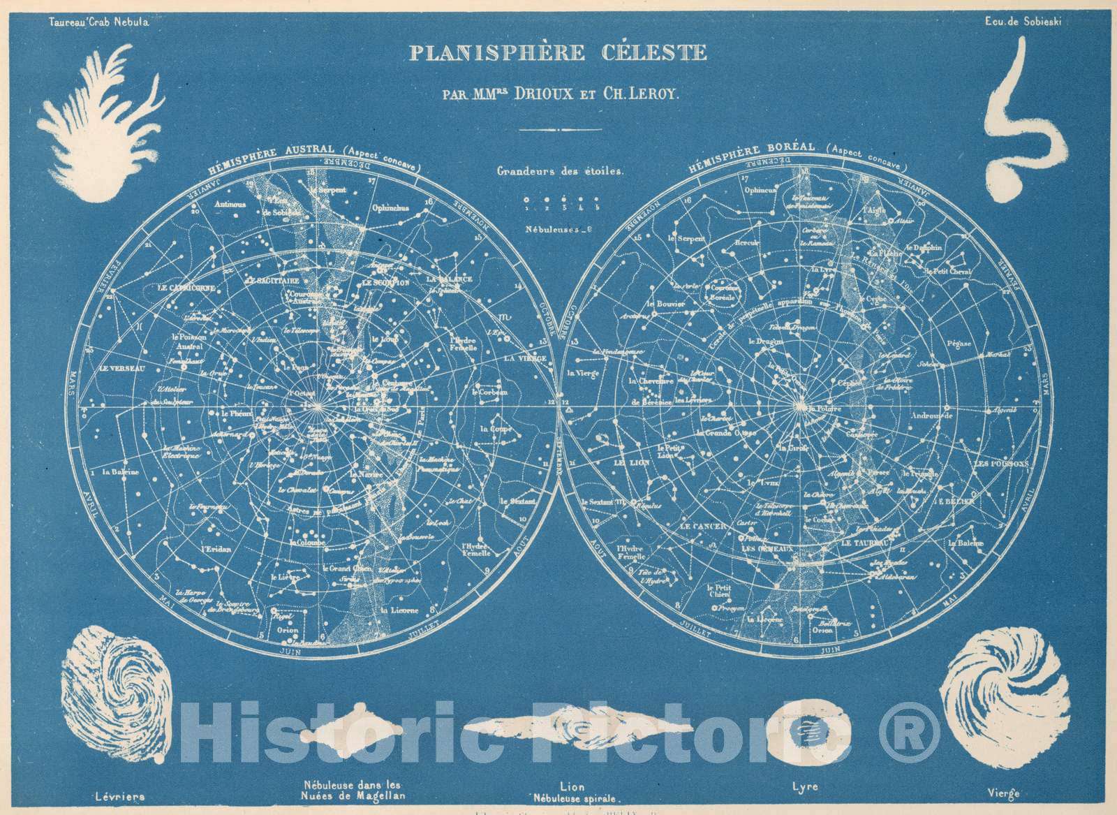 Vintage Constellations Map