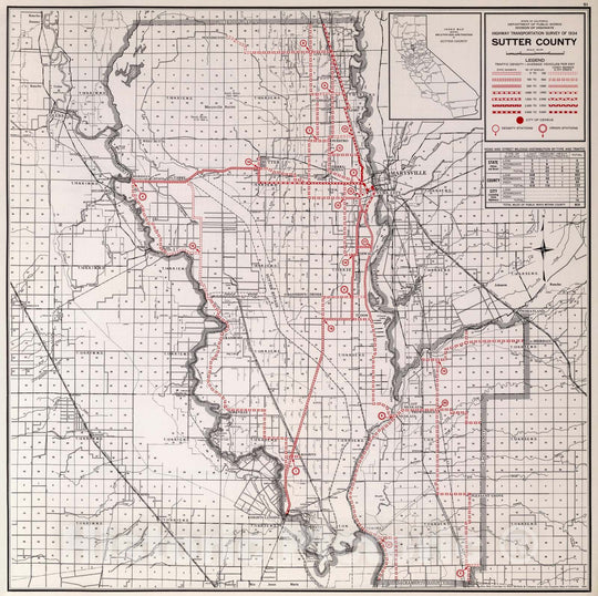 Historic Map : 1935 Sutter County. - Vintage Wall Art – Historic Pictoric
