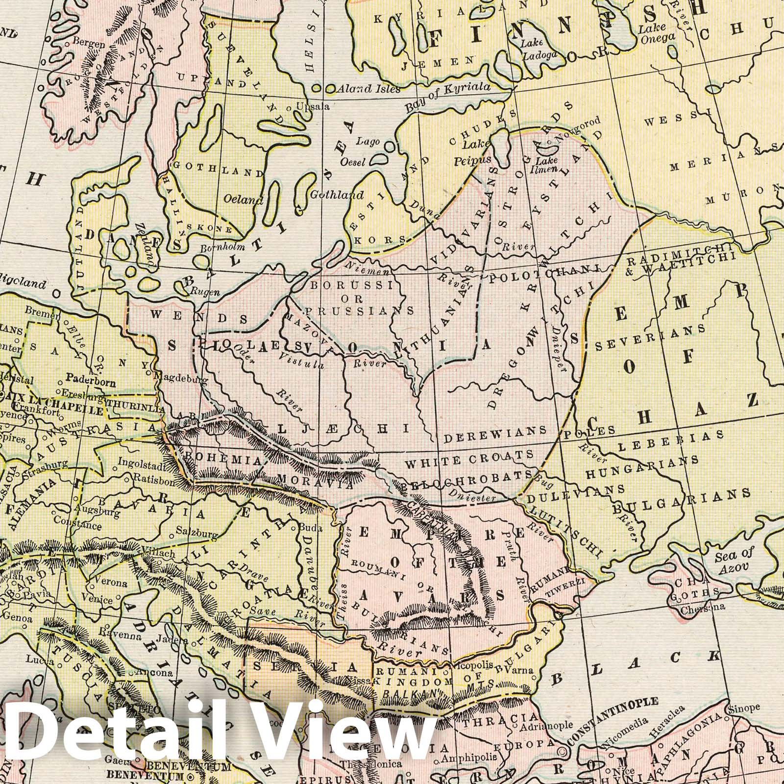 Historic Map : 1901 Map of Europe A.D. 800 - Vintage Wall Art ...