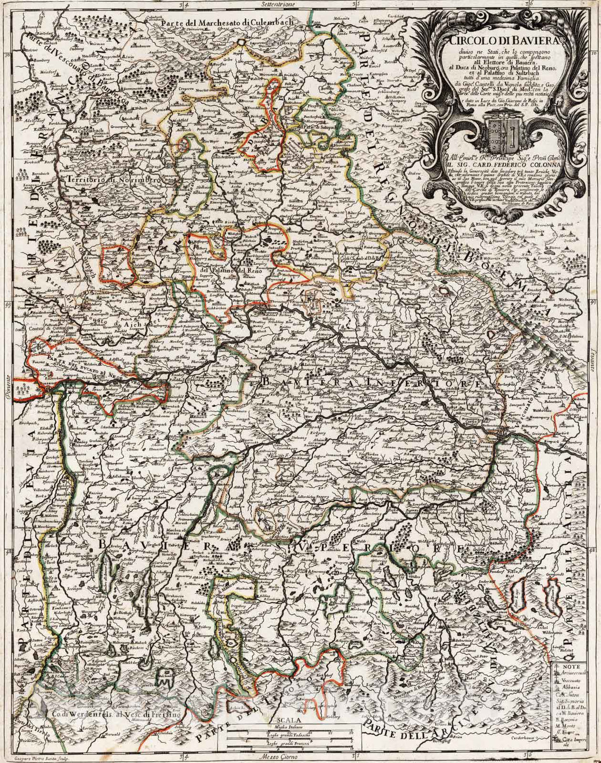 Historic Map : Germany, Bavaria (Germany), Europe 1687 Circolo di Bavi ...
