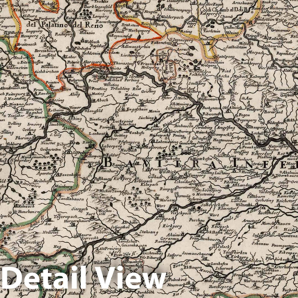 Historic Map : Germany, Bavaria (Germany), Europe 1687 Circolo di Bavi ...