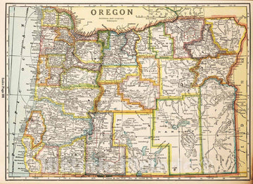 Historic Map : National Atlas - 1927 Oregon - Vintage Wall Art ...