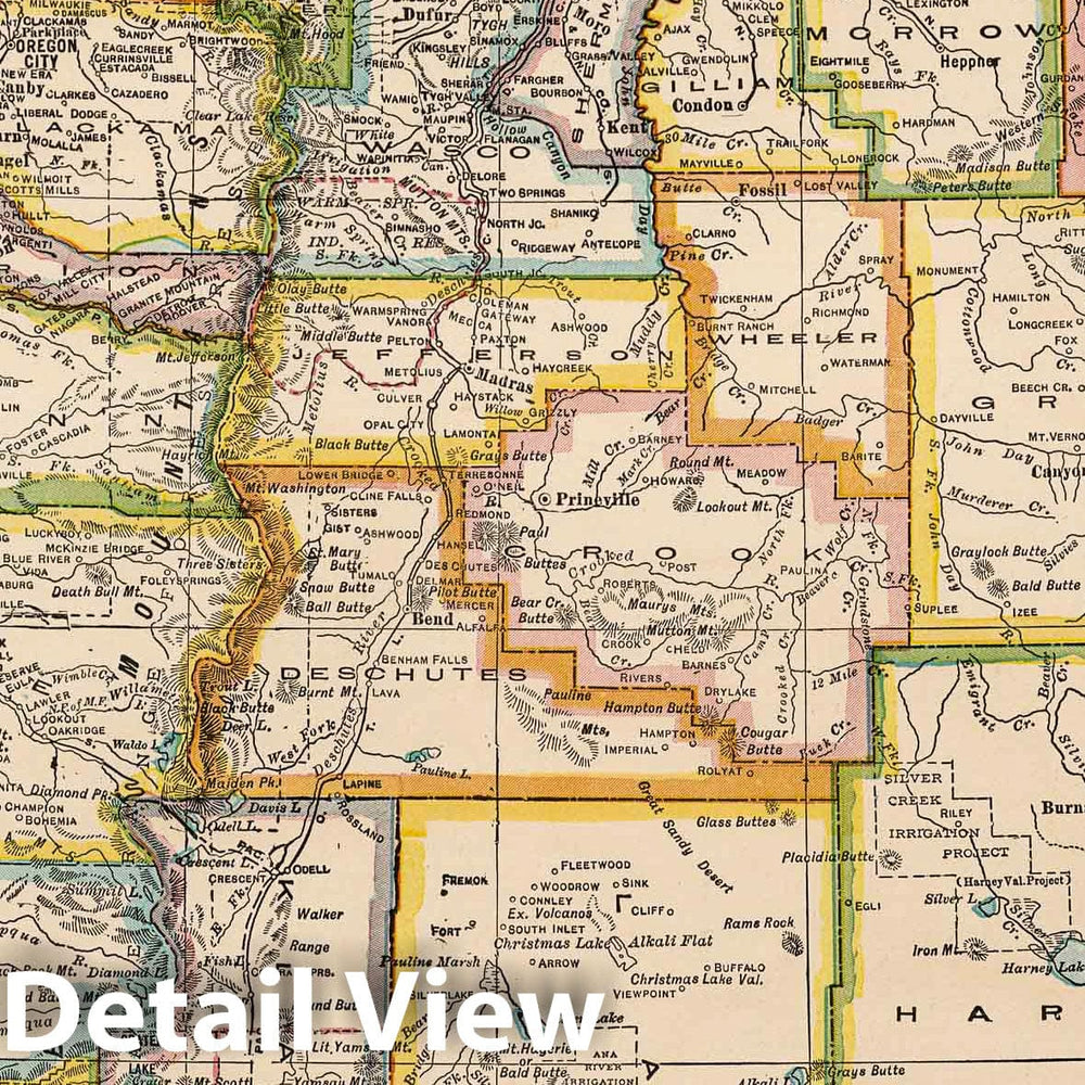 Historic Map : National Atlas - 1927 Oregon - Vintage Wall Art ...