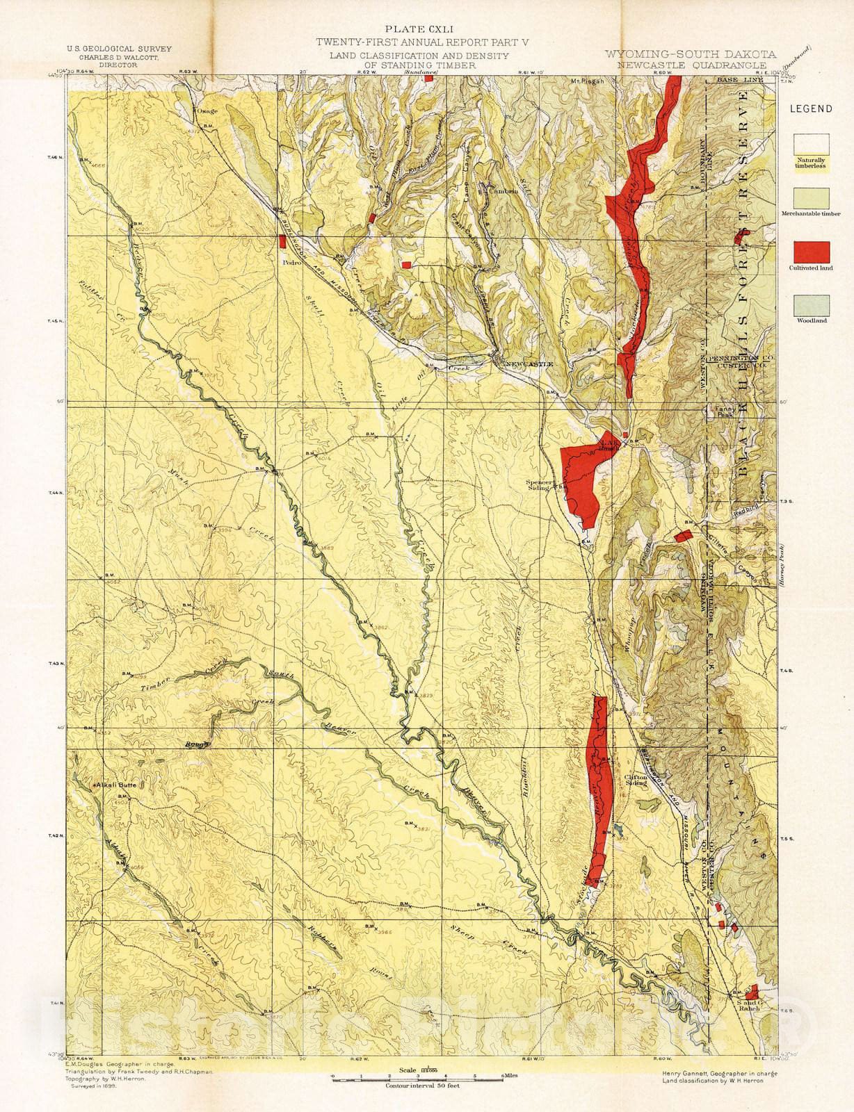 Historic Map : Geologic Atlas - 1900 Plate CXLI. Newcastle Quadrangle ...