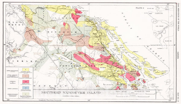 Historic Map : Geologic Atlas - 1913 Southern Vancouver Island, Britis ...