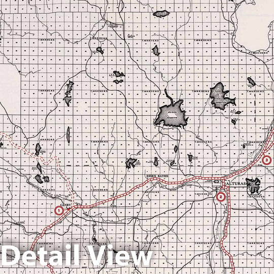 Historic Wall Map : 1935 Modoc County. - Vintage Wall Art – Historic ...