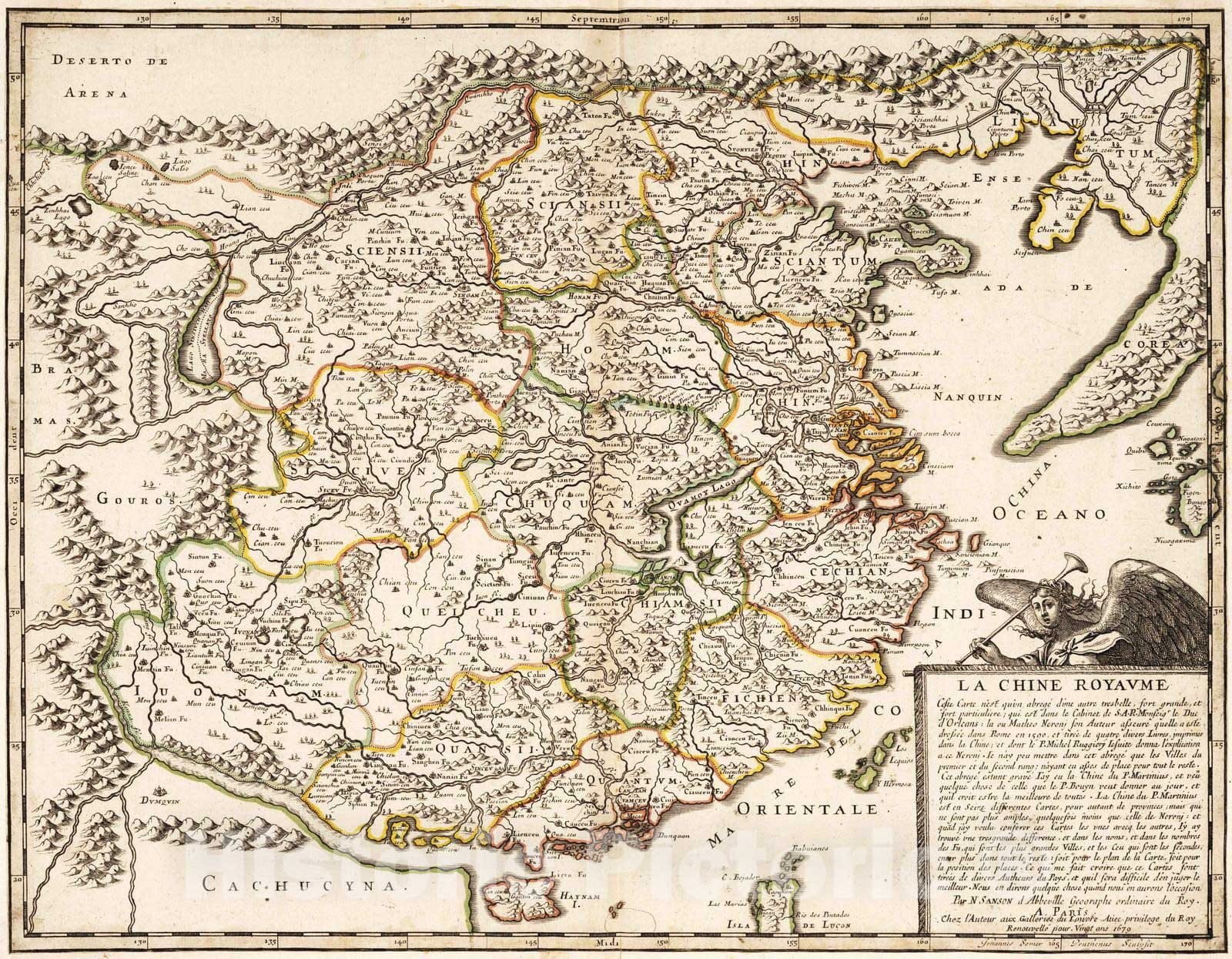 Historic Map : 1679 Kingdom of China. - Vintage Wall Art – Historic ...