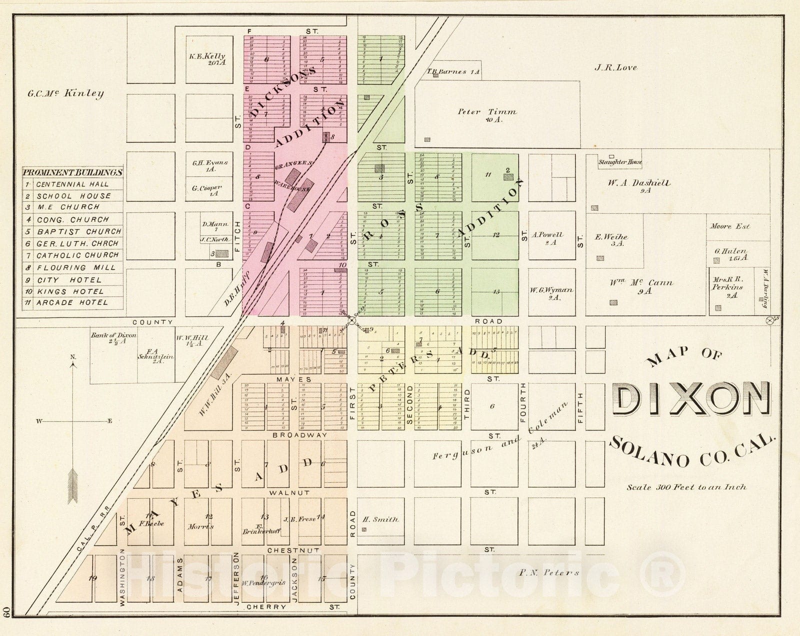 Historic Map : 1878 Dixon. - Vintage Wall Art – Historic Pictoric