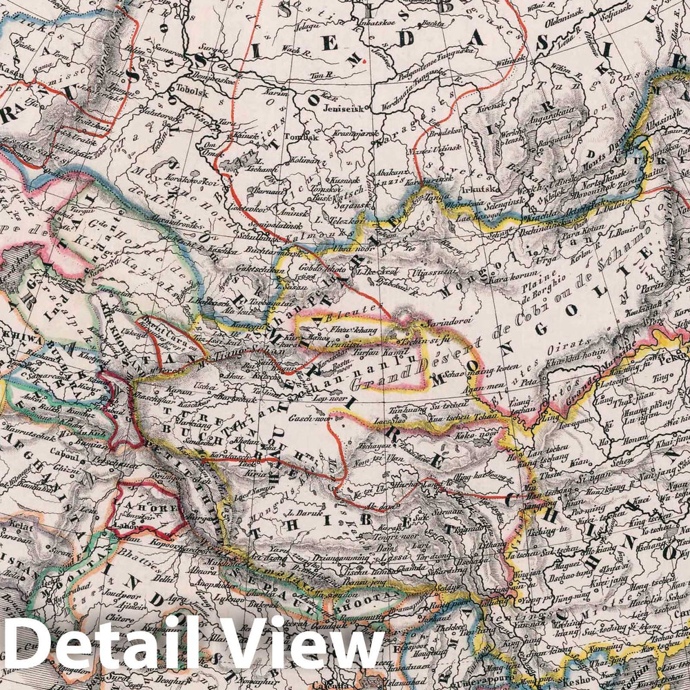 Historic Map : 1834 49. Carte Generale de l'Asie. - Vintage Wall Art ...