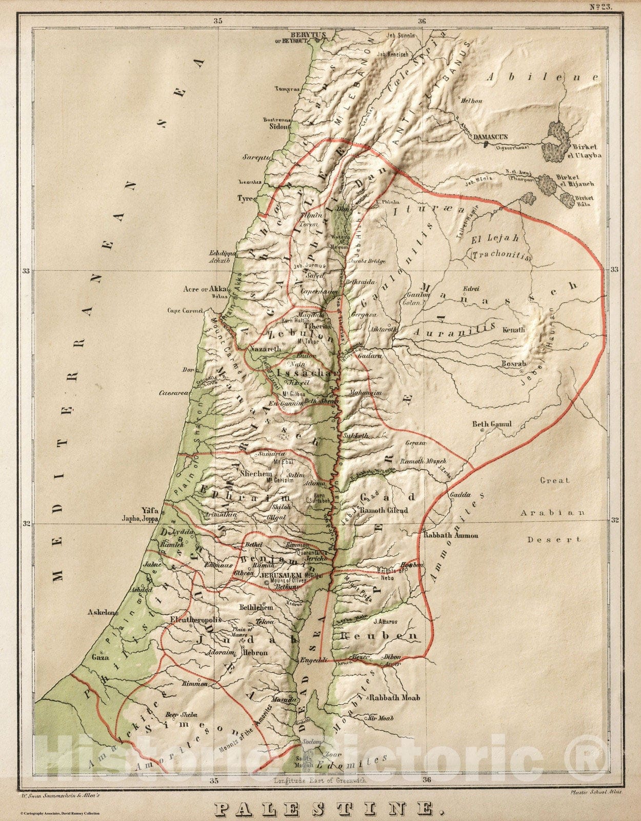 Historic Map : 1880 Palestine. v1 - Vintage Wall Art – Historic Pictoric