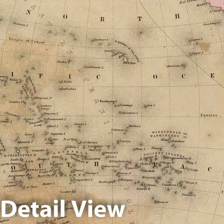 Historic Map : 1841 Pacific Ocean : Vintage Wall Art – Historic Pictoric