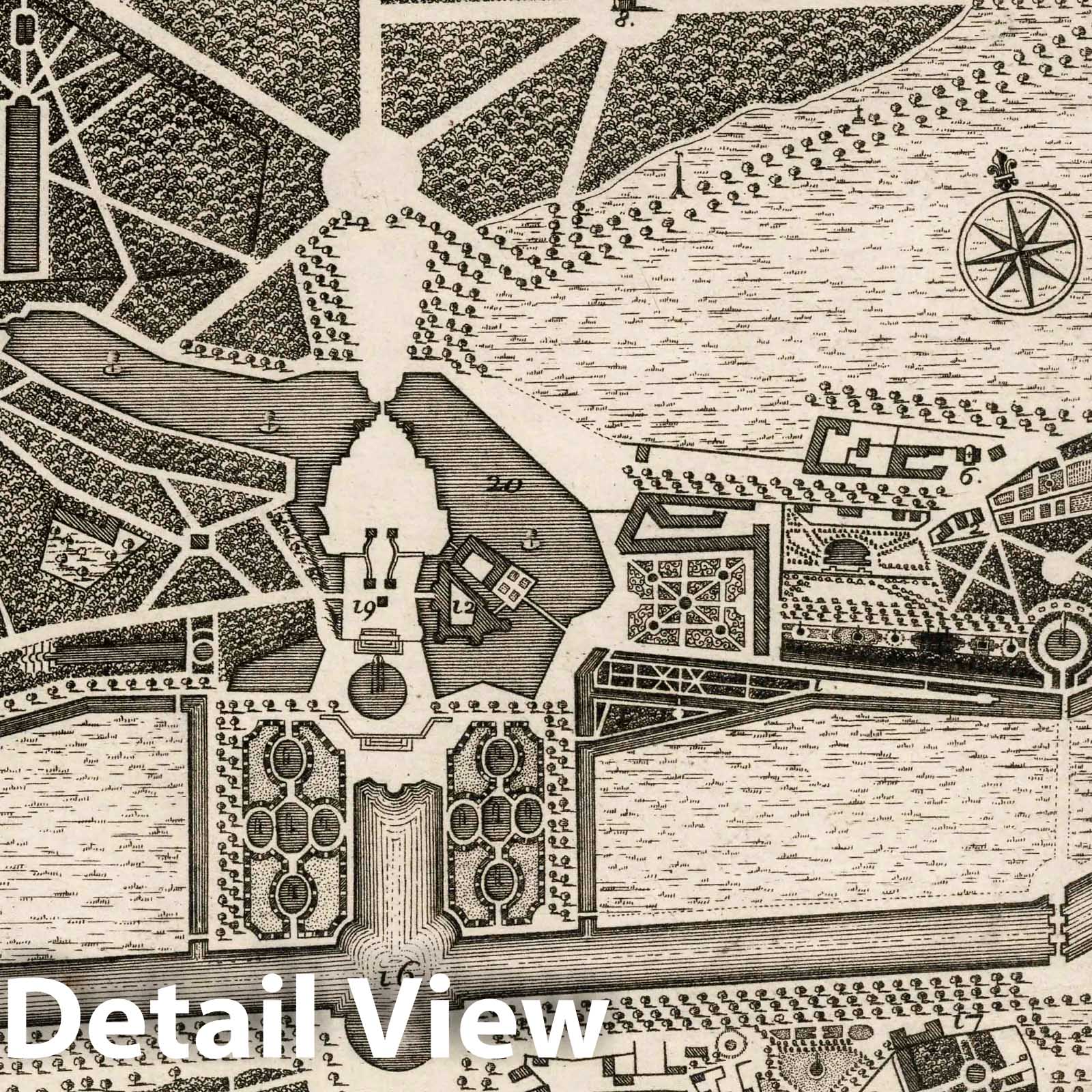 Historic Map : 1705 Plan General de Chantilly. - Vintage Wall Art ...