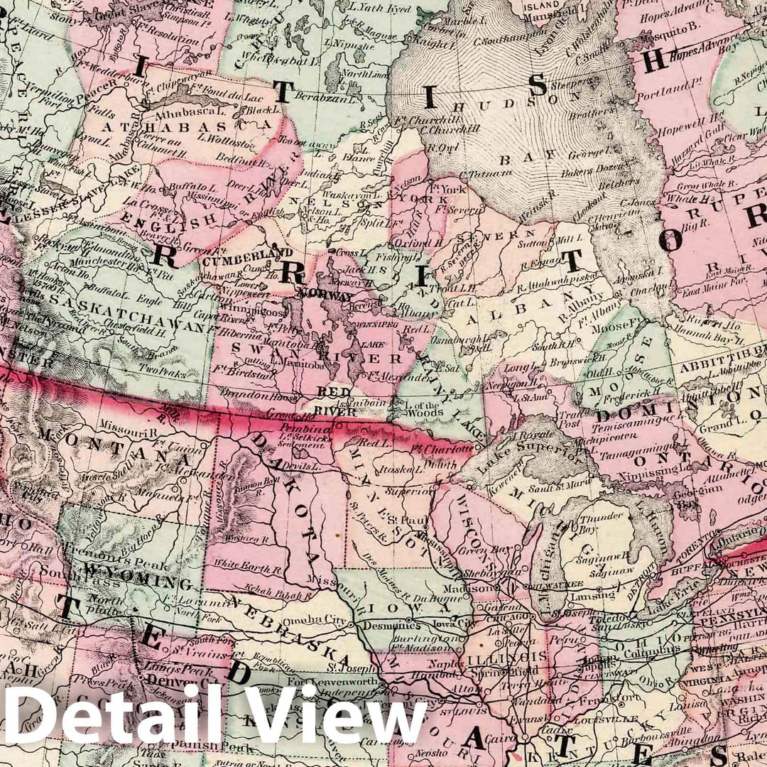 Historic Map : 1874 North America. v3 - Vintage Wall Art – Historic ...