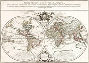 Historic Map : 1706 Mappe-Monde Geo-Hydrographique. - Vintage Wall Art ...