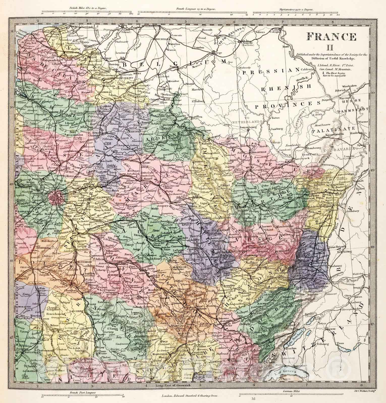 Historic Map : France, 1865 France II. , Vintage Wall Art – Historic ...