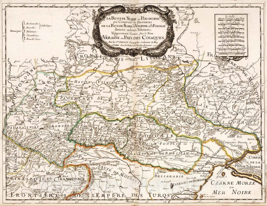 Historic Map : 1706 Black Russia, Ukraine. - Vintage Wall Art ...