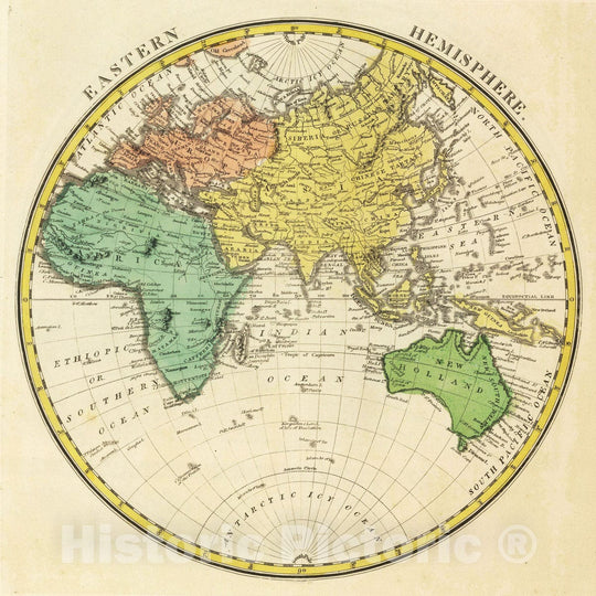 Historic Map : 1816 Eastern Hemisphere. - Vintage Wall Art – Historic ...