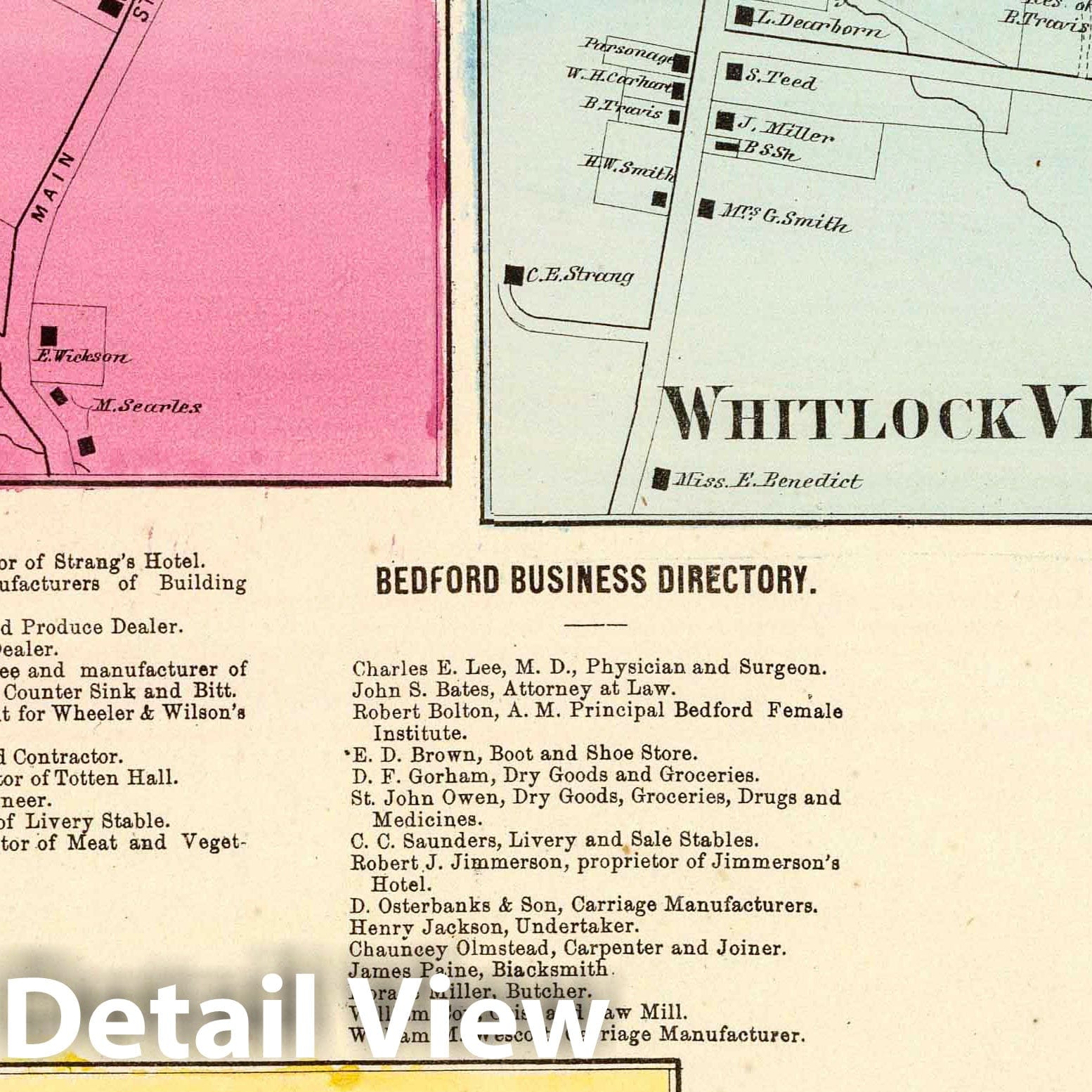 Historic Map : Katonah (N.Y.), New York, 1868 Mt. Kisco, Katonah, Whit ...