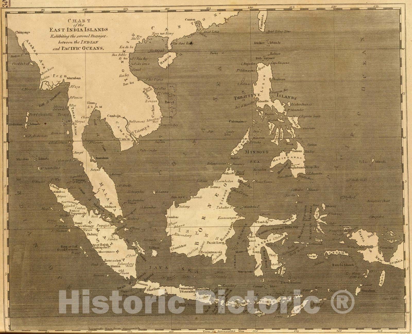 Historic Map : 1804 East India Islands. - Vintage Wall Art – Historic ...