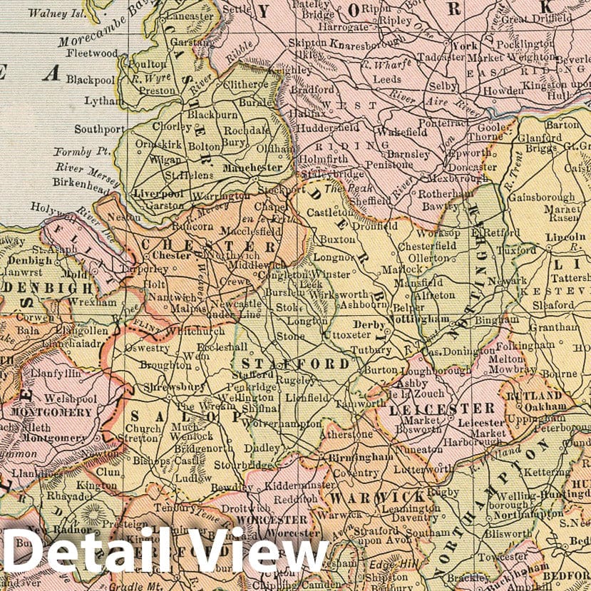 Historic Map : 1883 England and Wales. - Vintage Wall Art - Historic ...