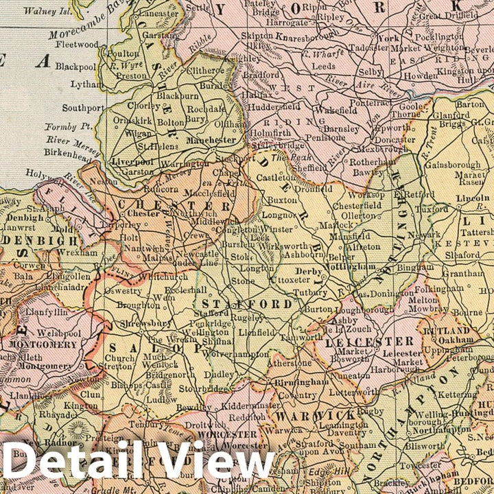 Historic Map : 1883 England and Wales. - Vintage Wall Art – Historic ...