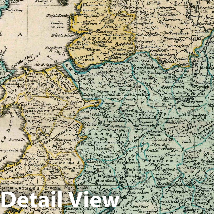Historic Wall Map : England, , Europe 1753 Tabula geographica Angliae ...