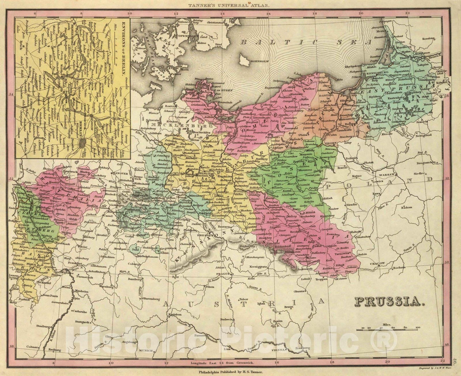Historic Map : 1836 Prussia. - Vintage Wall Art – Historic Pictoric