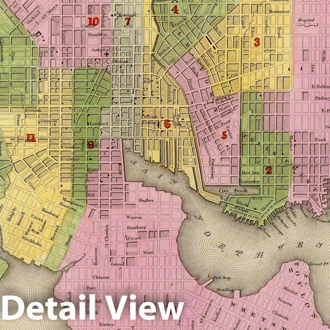 Historic Map : 1841 Baltimore. - Vintage Wall Art – Historic Pictoric