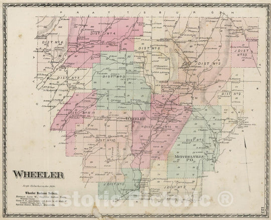 Historic Map : 1873 Wheeler. - Vintage Wall Art – Historic Pictoric