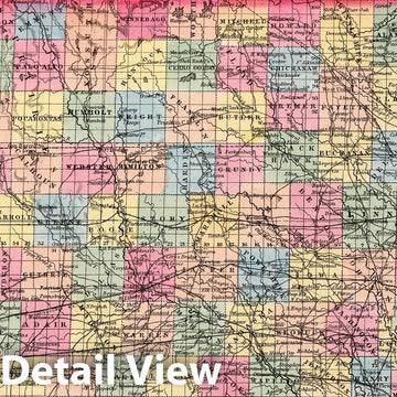 Historic Map : 1860 Iowa. - Vintage Wall Art – Historic Pictoric