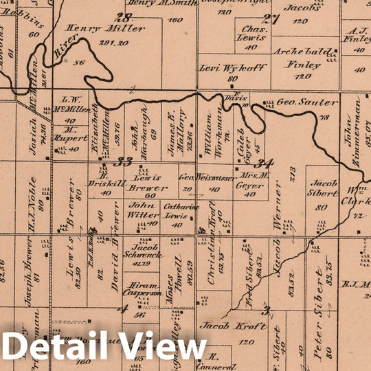 Historic Map : 1880 Salem Township, Auglaize County, Ohio. Kossuth ...
