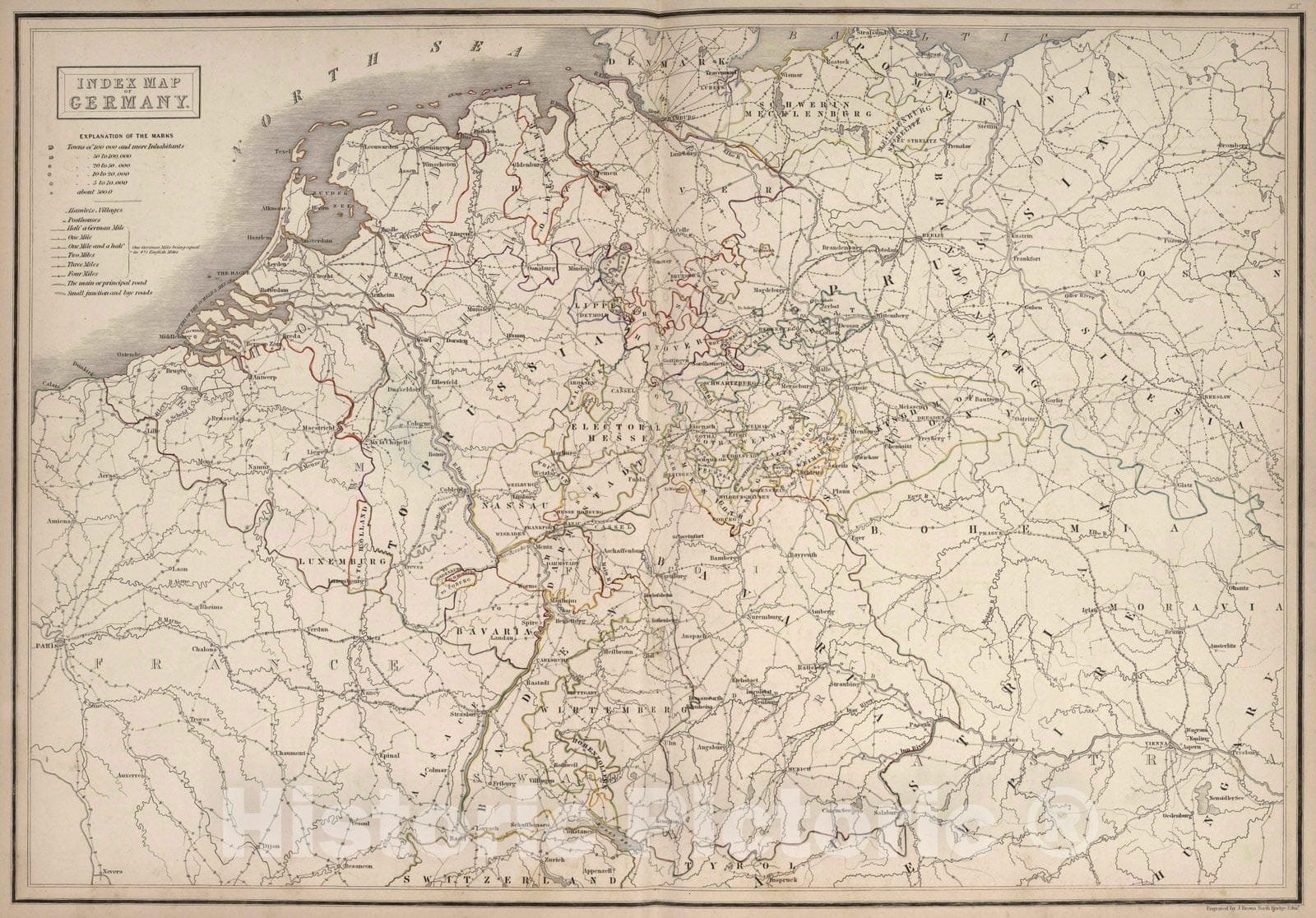 Historic Map : 1841 Index Map of Germany. - Vintage Wall Art – Historic ...