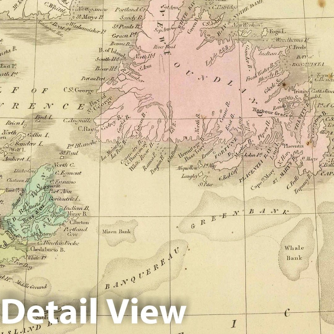 Historic Map : 1848 Newfoundland, Nova Scotia, And New Brunswick. - Vi ...