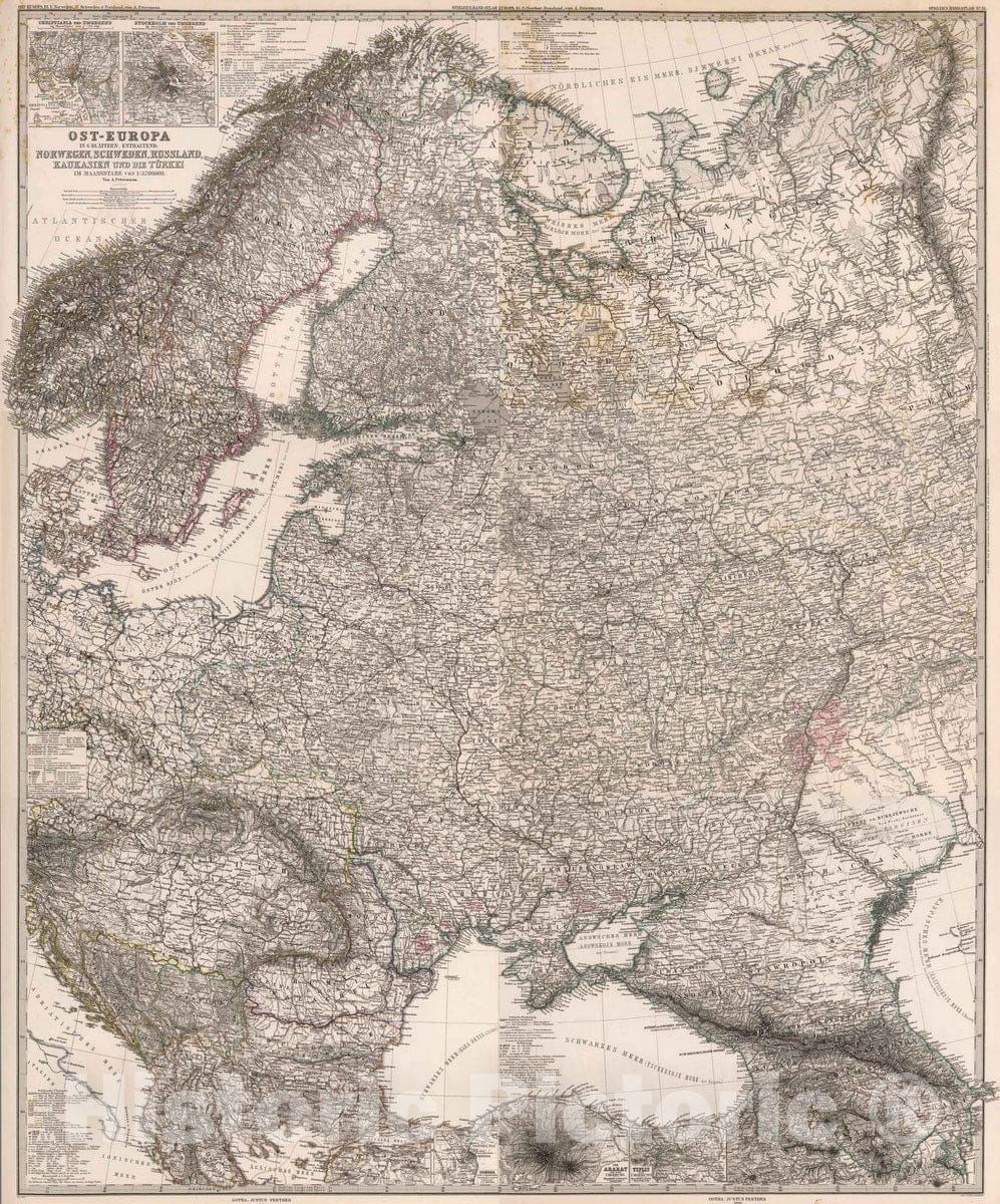 Historic Map : 1880 Composite: Ost-Europe in 6 Blatten. - Vintage Wall ...