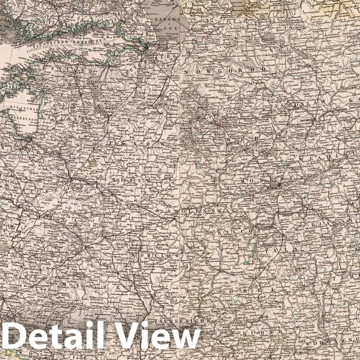 Historic Map : 1880 Composite: Ost-Europe in 6 Blatten. - Vintage Wall ...