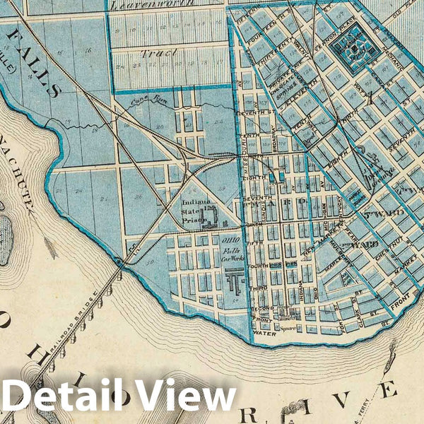Historic Map : 1876 Plan of the City of Jeffersonville and vicinity ...