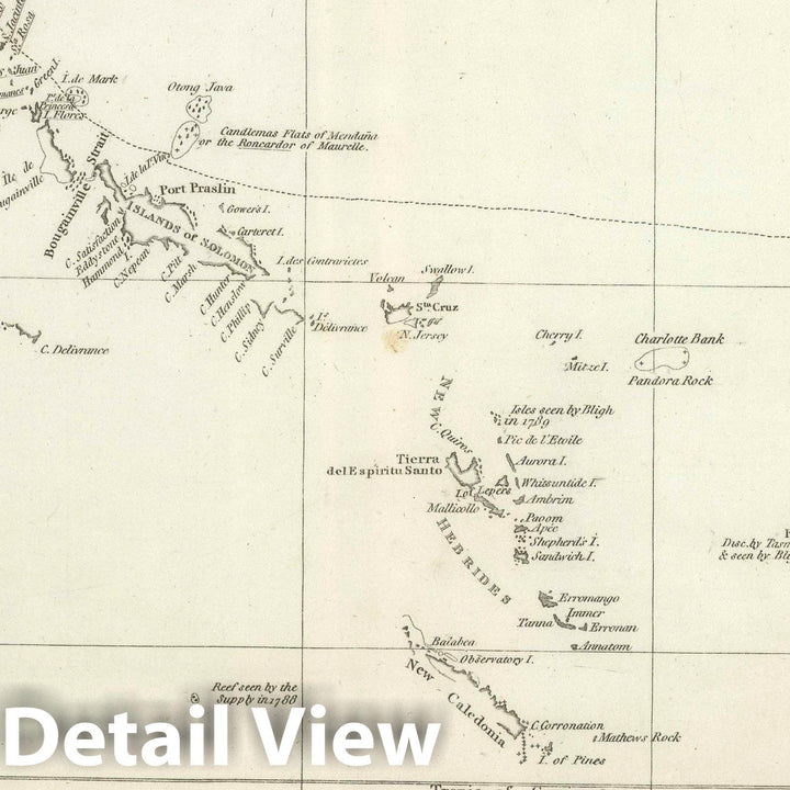 Historic Map : Exploration Book - 1799 Route of the Spanish frigate la ...