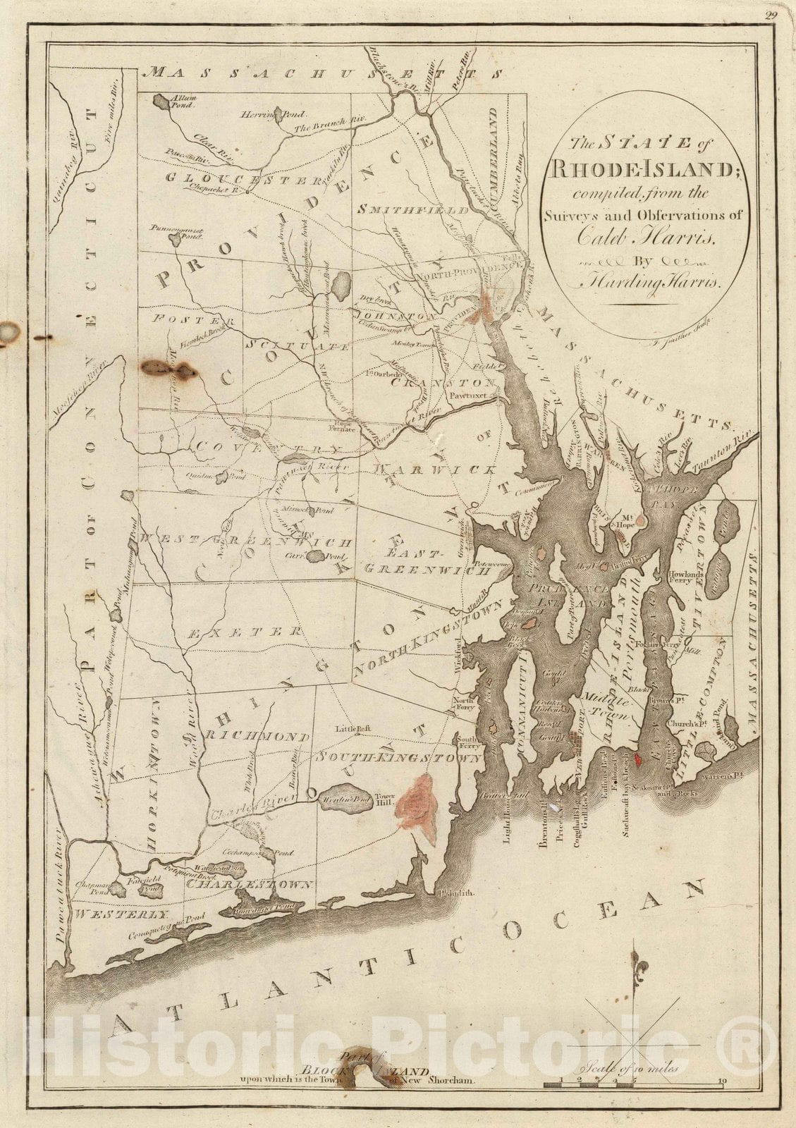 Historic Map : 1811 Rhode Island. - Vintage Wall Art – Historic Pictoric