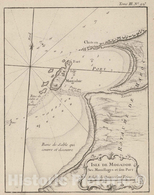 Historic Map : Morocco, North Africa 1764 Isle de Mogador ses Mouillag ...
