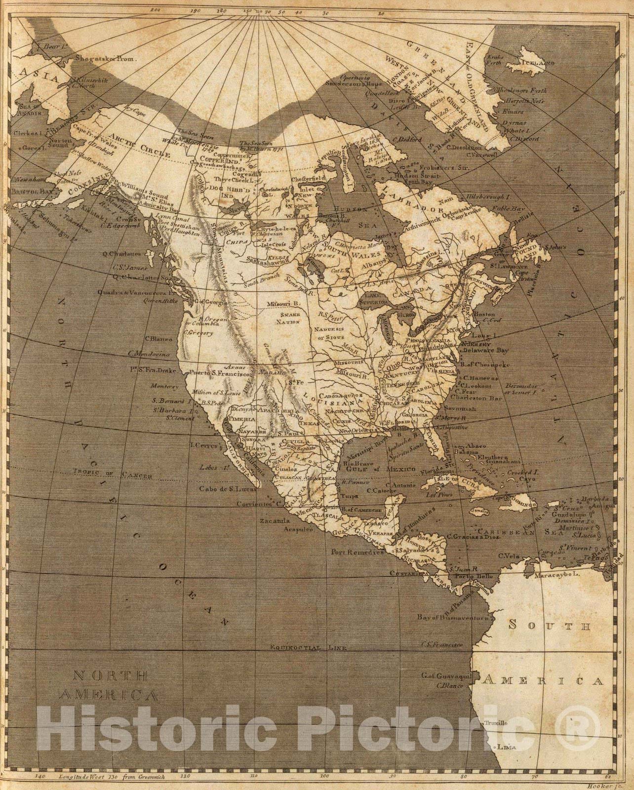 Historic Map : 1804 North America. - Vintage Wall Art – Historic Pictoric