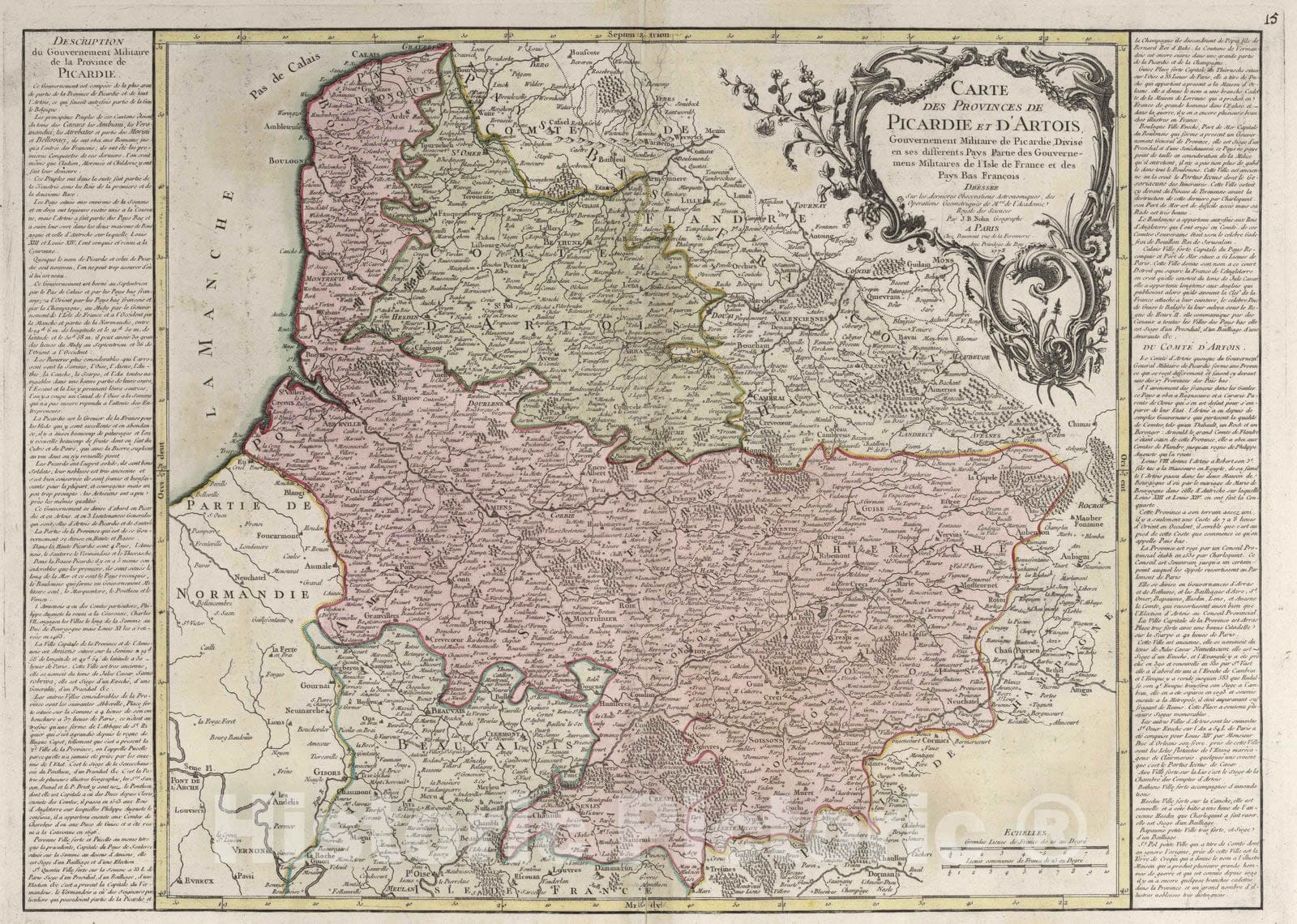 Picardie and Artois France 1775 Historical Map Print – Historic Pictoric