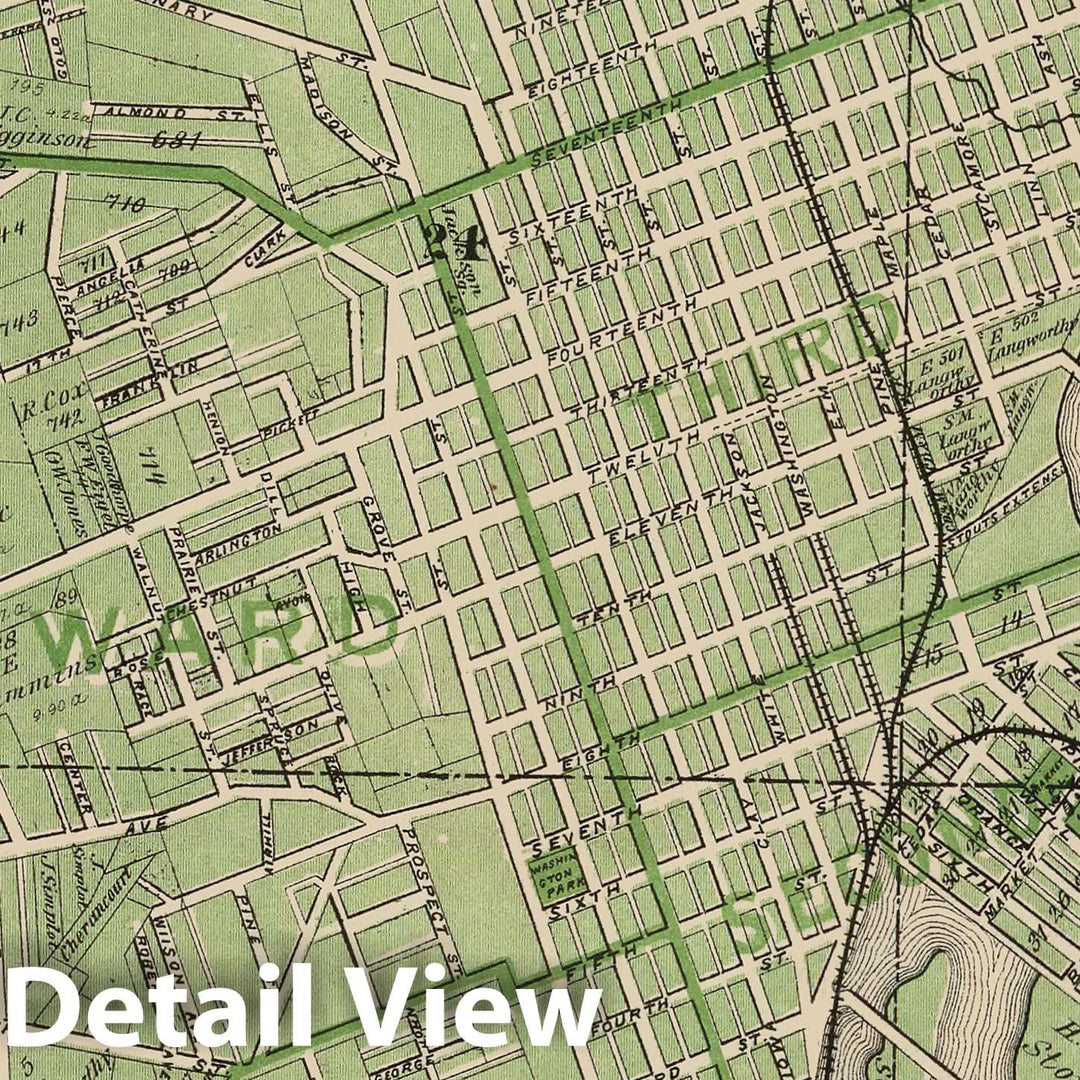 Historic Map - 1875 Plan of Dubuque, Dubuque County, State of Iowa ...