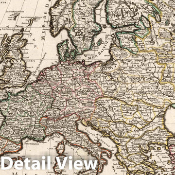 Historic Map : 1706 L'Europe. - Vintage Wall Art – Historic Pictoric