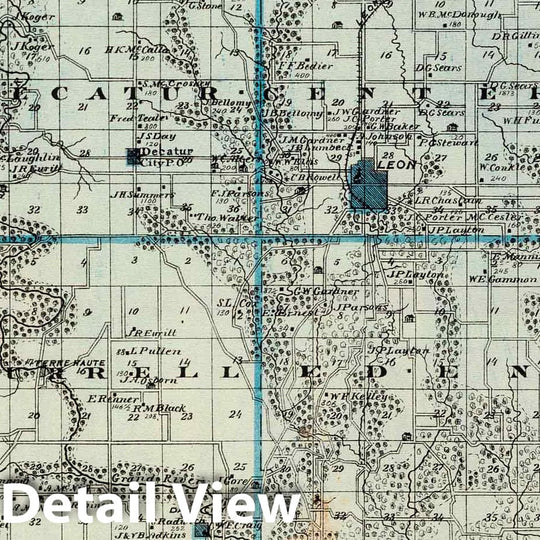 Historic Map : 1875 Map of Decatur County, State of Iowa. - Vintage Wa ...