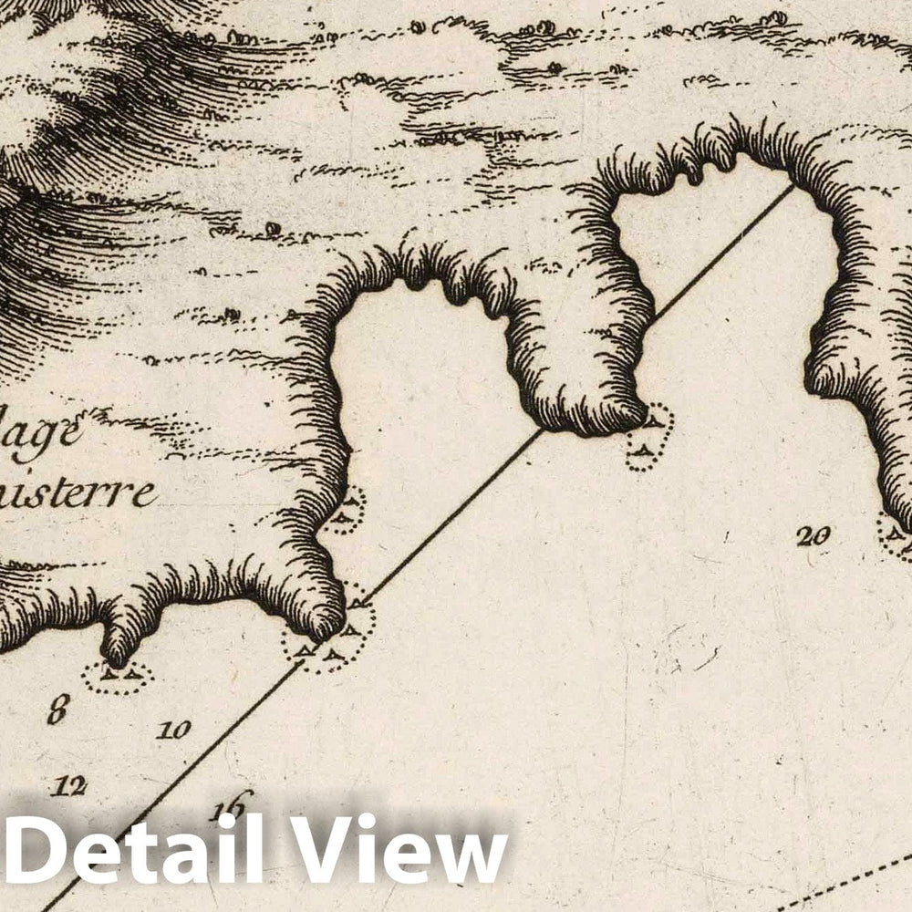 Historic Map : Spain, , Europe 1764 Carte De La Baye De Corcubion , Vi ...
