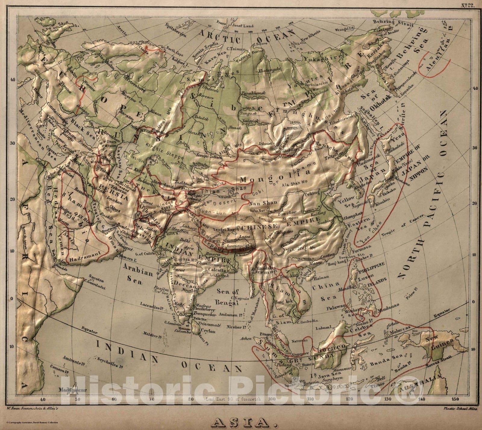Historic Map : 1880 Asia. v1 - Vintage Wall Art – Historic Pictoric